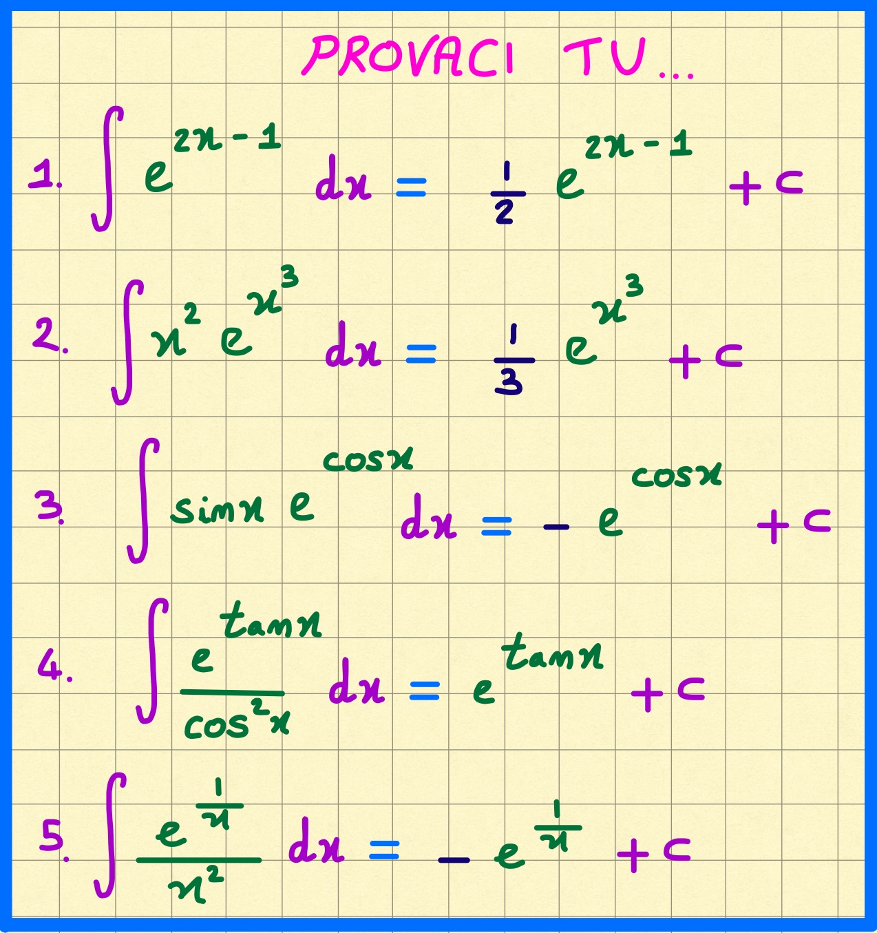 Integrali – Matematica a colori per tutti